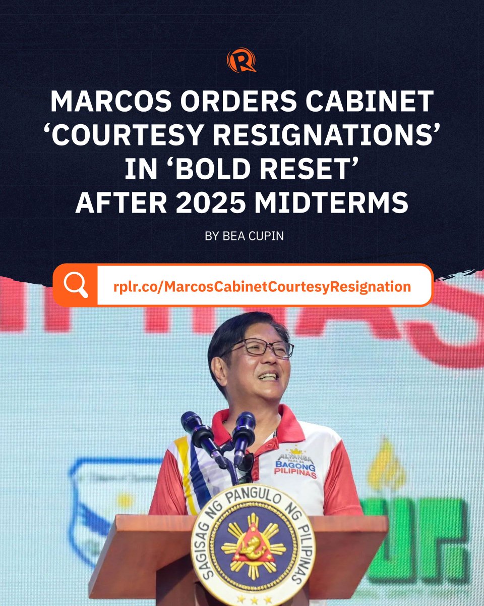 Philippine President Marcos Jr. Calls for Courtesy Cabinet Resignations ...