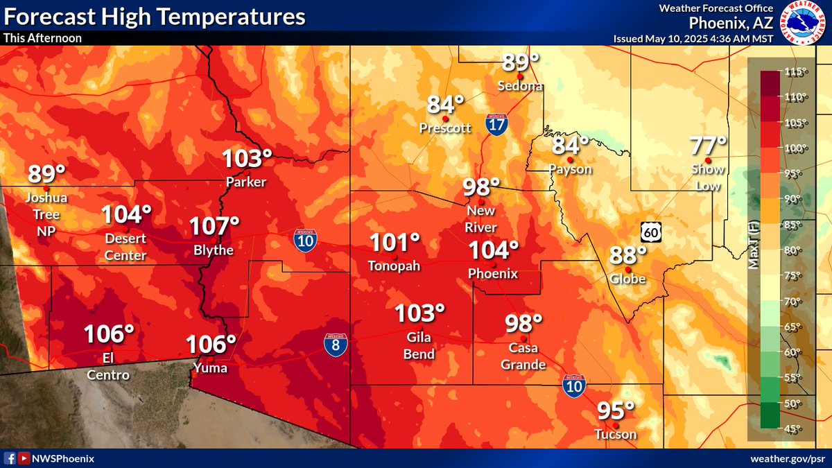 Phoenix, Yuma Hit 105°F With Unhealthy Ozone as Southwest Faces Record ...