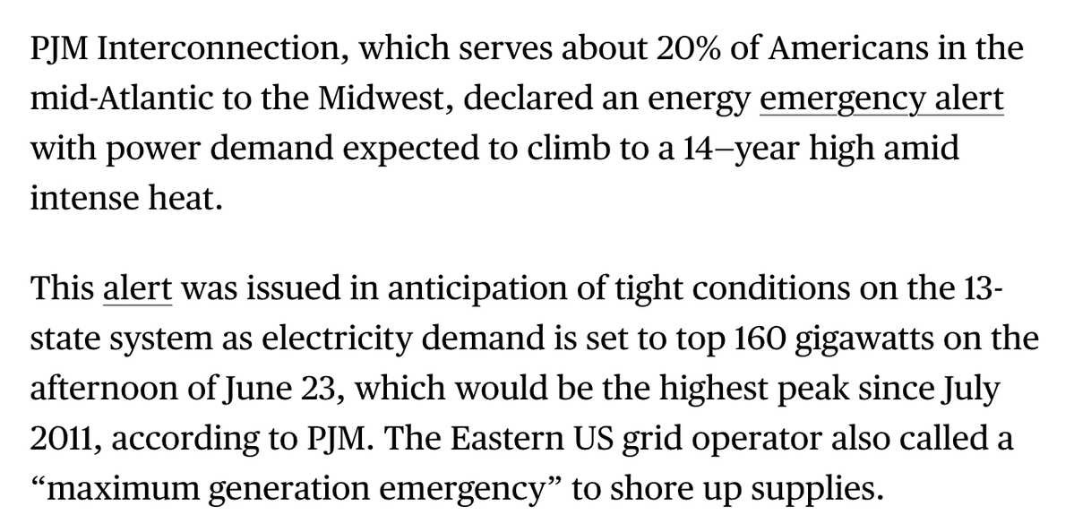 PJM Interconnection Issues Maximum Generation Emergency Alert for June ...