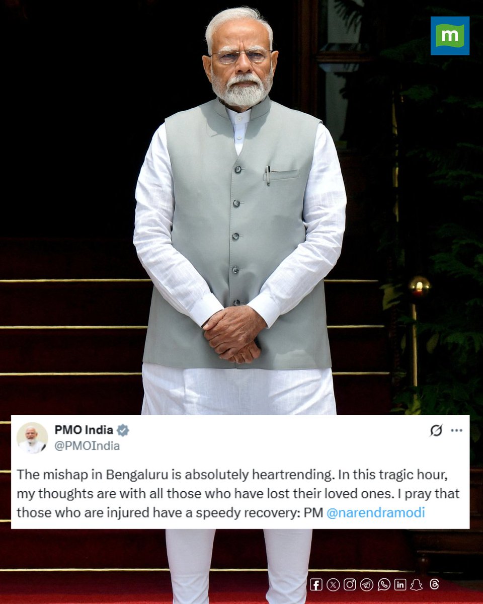 PM Modi Condoles 11 Deaths in Bengaluru Stampede During RCB's IPL ...