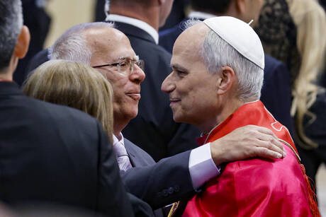 Pope Leo XIV Embraces Brother Louis After Inauguration Mass Amid ...