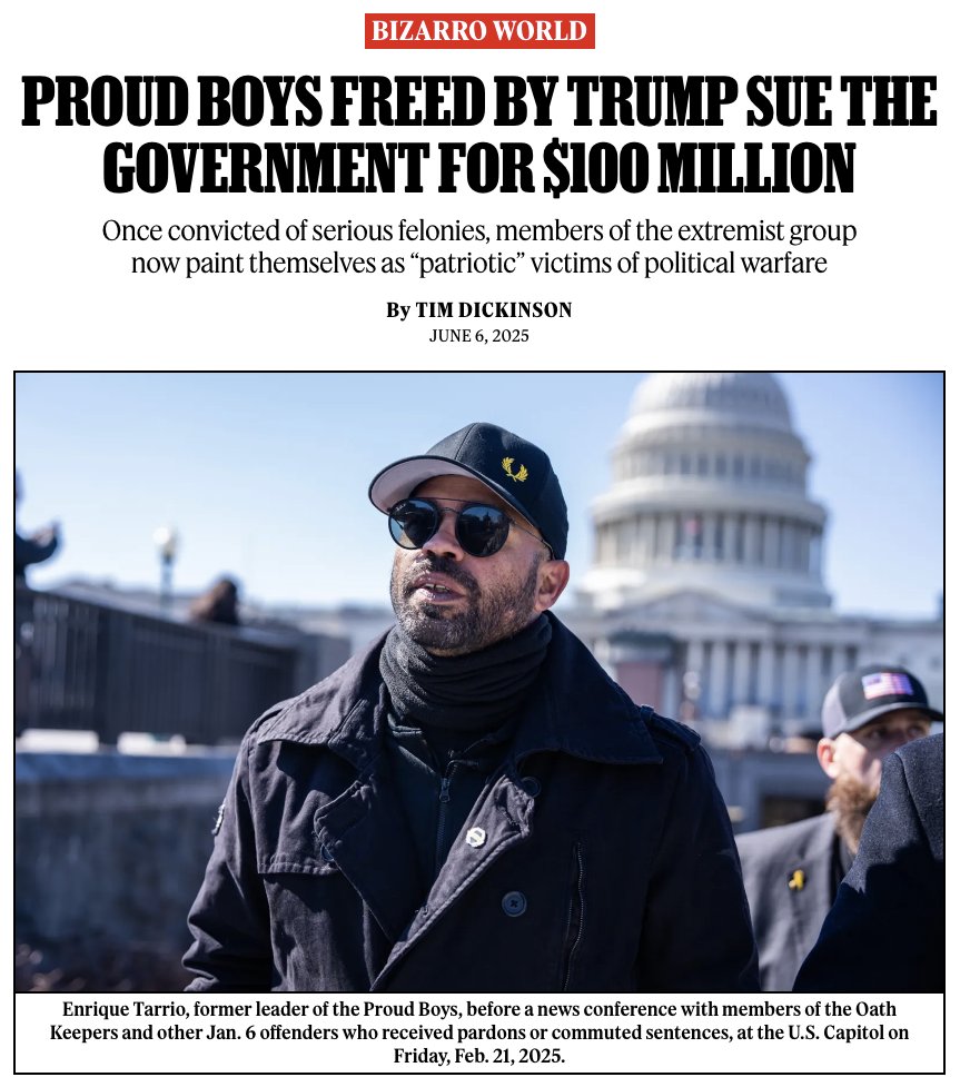 Proud Boys Leaders Sue U.S. Government for $100 Million, Citing ...