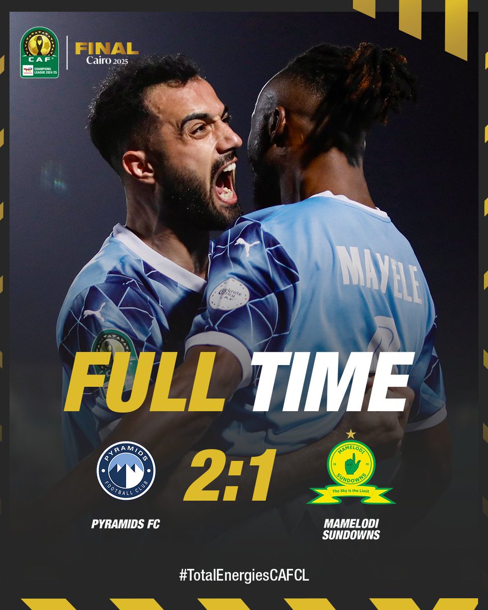 Pyramids FC Beat Sundowns 2-1 at 30 June Stadium to Win First CAF ...