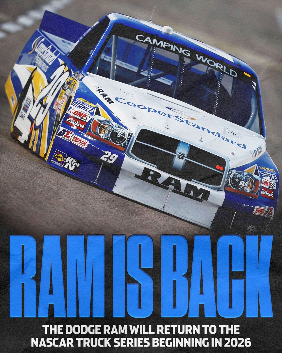 Ram Returns After 13-Year Hiatus, Joins NASCAR Truck Series in 2026 ...