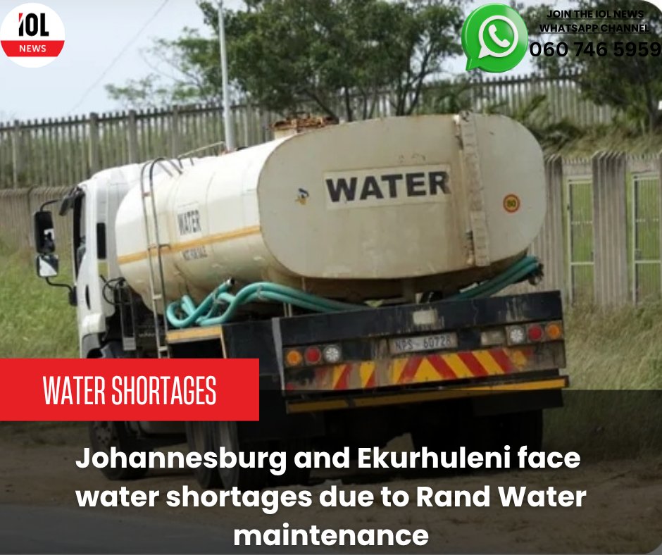 Rand Water Maintenance at Eikenhof, Zwartkopjes, Palmiet Stations Causes 48-Hour Outages ...