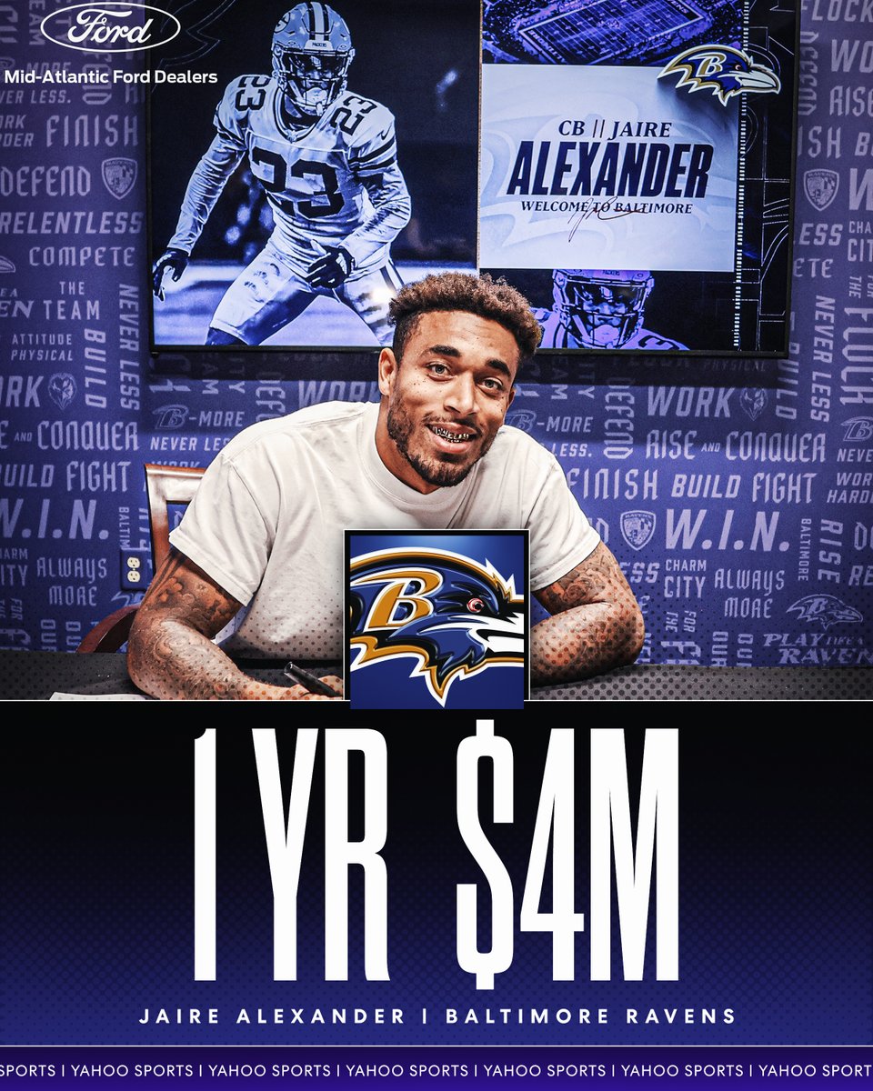 Ravens Sign CB Jaire Alexander to One-Year, $6 Million Deal, Reuniting ...