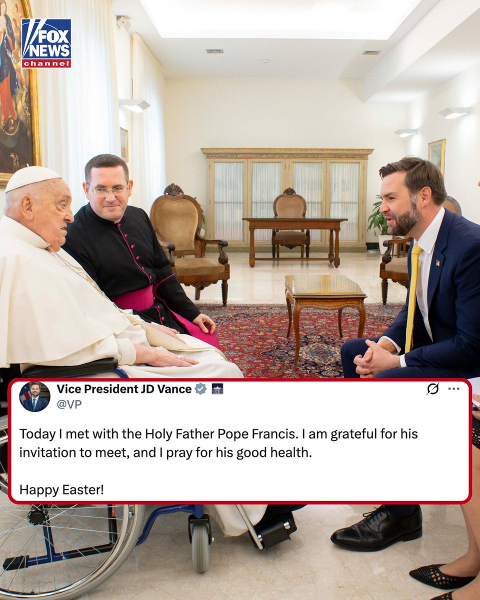 Recovering Pope Meets U.S. Vice President JD Vance, Urges Gaza Cease‑Fire in Easter Message ...