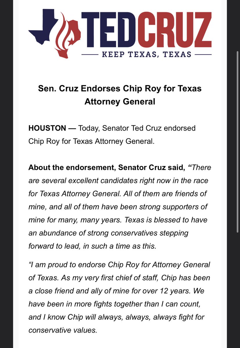 Rep. Chip Roy Announces 2026 Texas Attorney General Bid, Backed by Ted ...