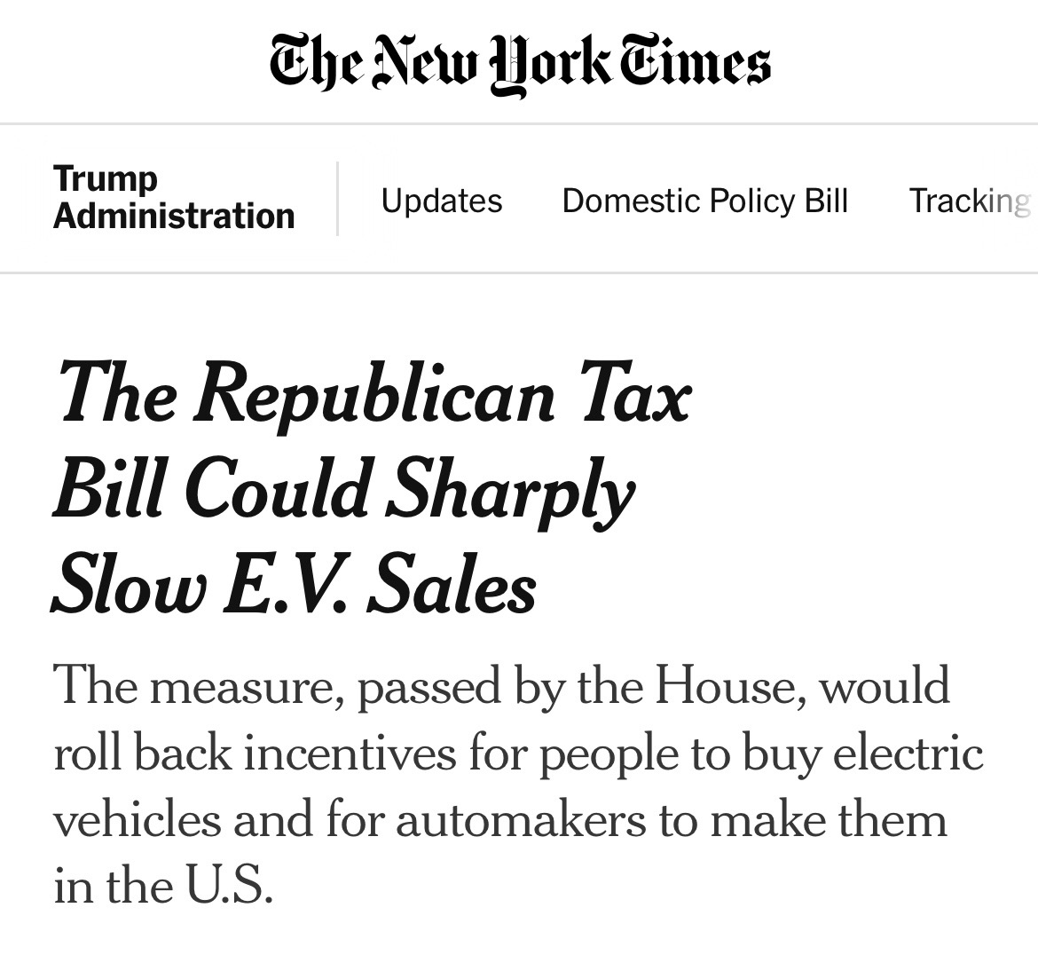 Republican Budget Bill Threatens US Solar Industry, EV Tax Credits ...