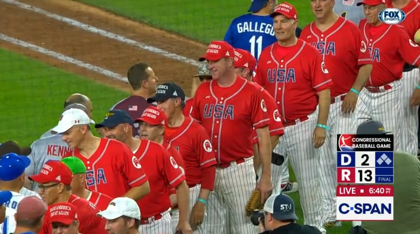 Republicans Win 2025 Congressional Baseball Game 13-2 for Fifth ...