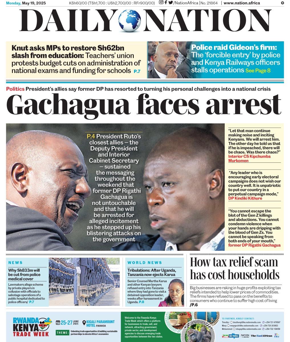 Rigathi Gachagua Faces Backlash, Legal Warnings Over 2027 Violence ...