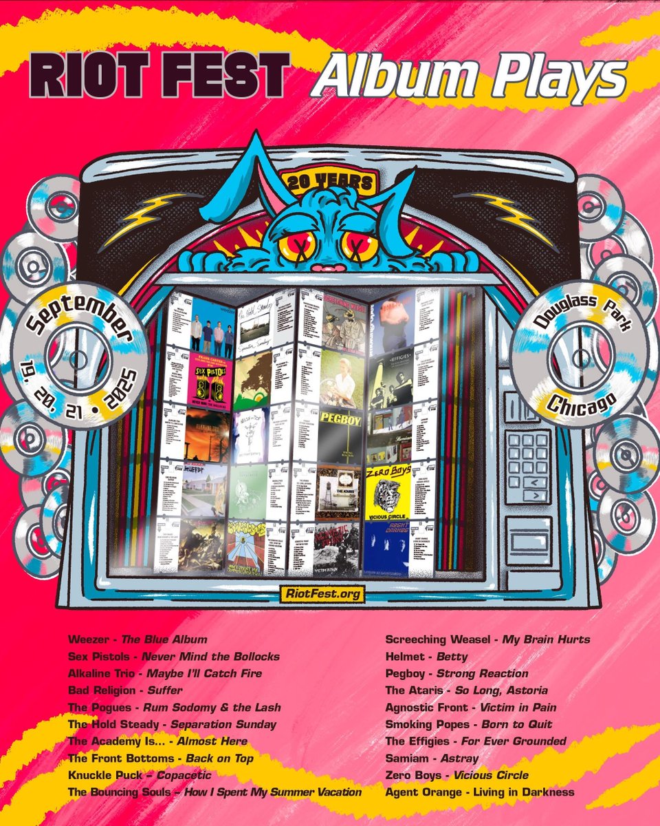 Riot Fest 2025: Blink-182, Green Day, Weezer, Jack White to Headline, 20 Bands to Play Full ...