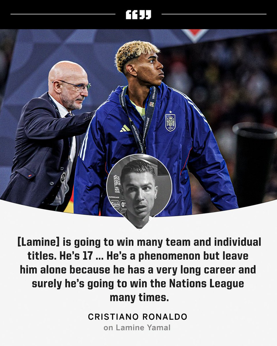 Ronaldo Defends 17-Year-Old Lamine Yamal After Early Exit From Nations ...