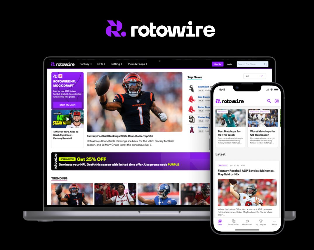 RotoWire Launches Revamped Site and Fantasy Football App Ahead of 2025 ...