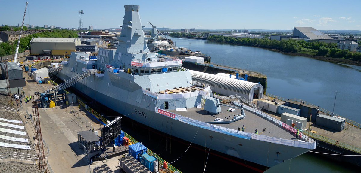 Royal Navy’s First Type 26 Frigate HMS Glasgow Named by Princess of ...