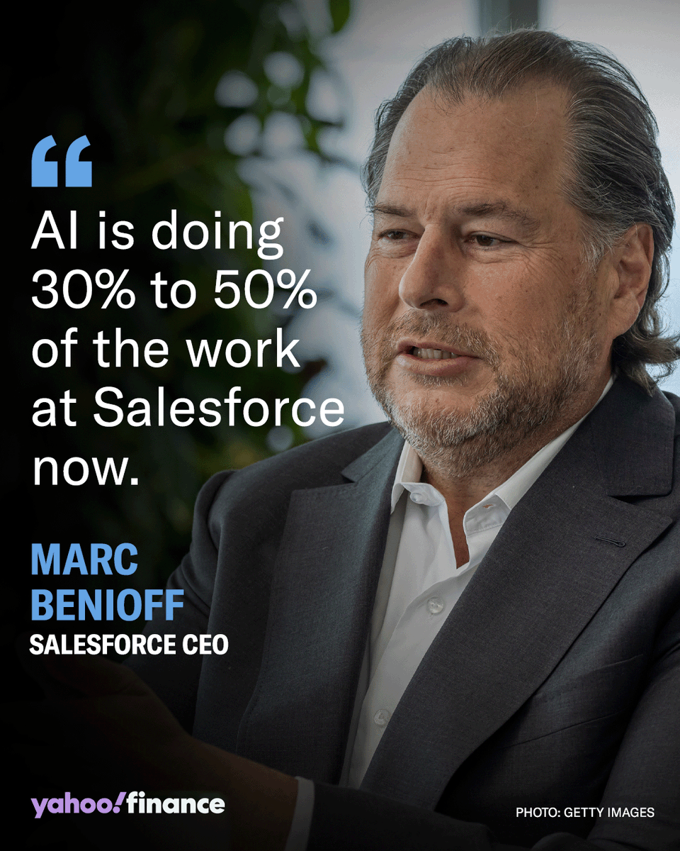 Salesforce CEO Marc Benioff Says AI Handles Up to 50% of Workload With ...
