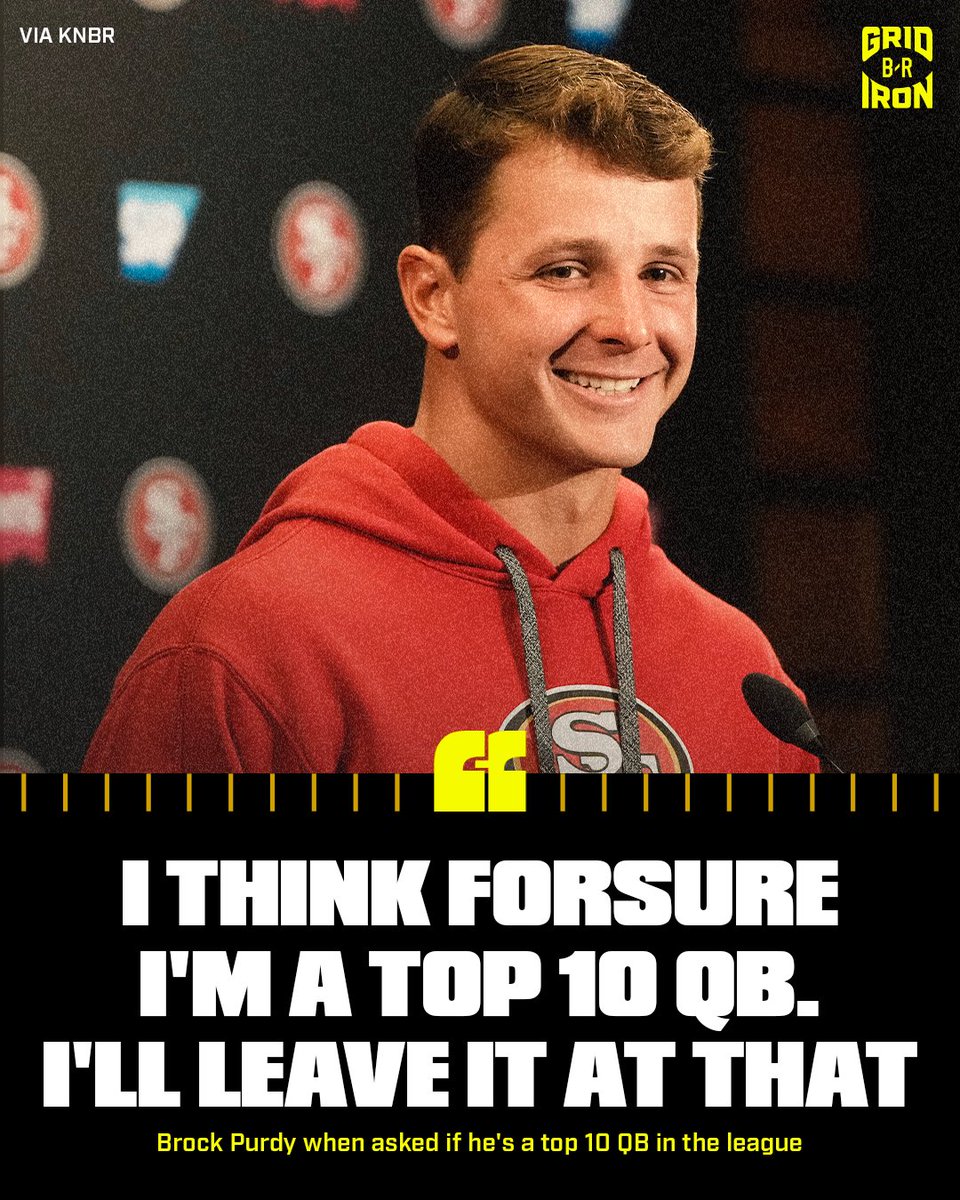 San Francisco 49ers QB Brock Purdy Declares Himself Top-10 NFL ...