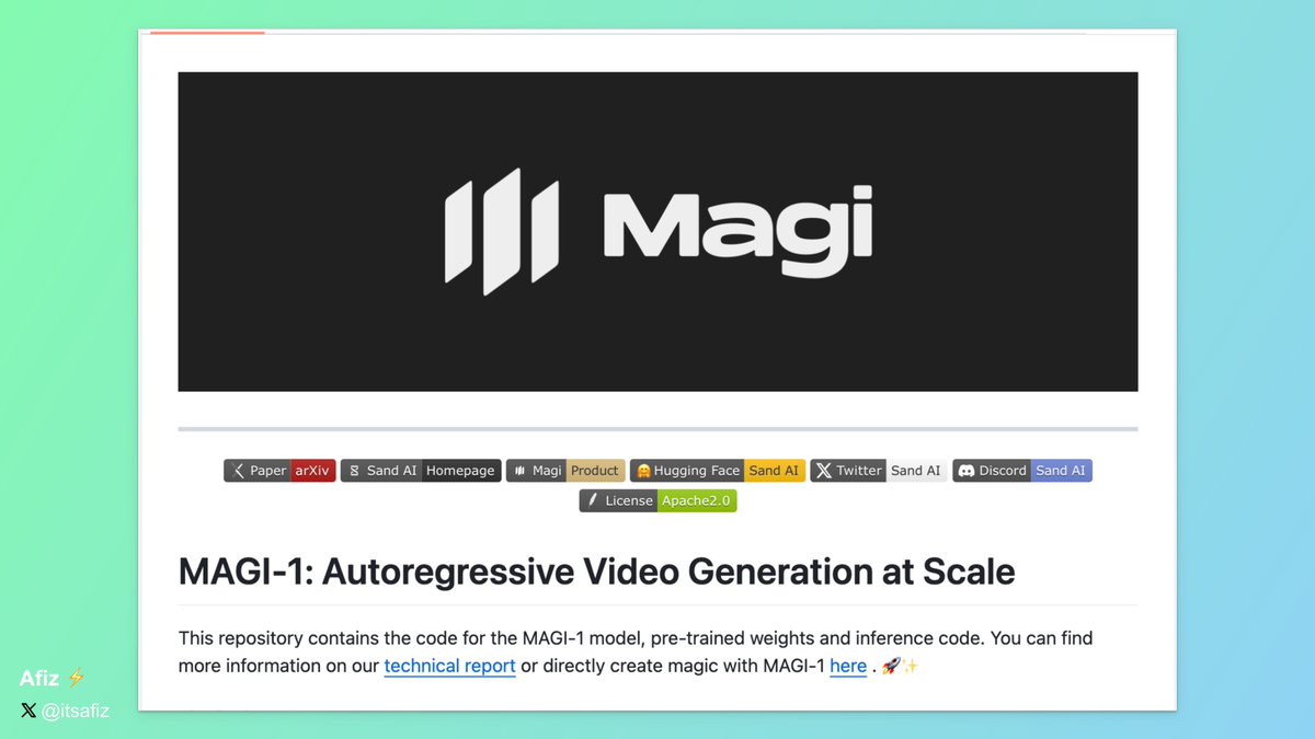Sand AI Launches Magi-1, Open-Source 24B Parameter AI Model for Full ...