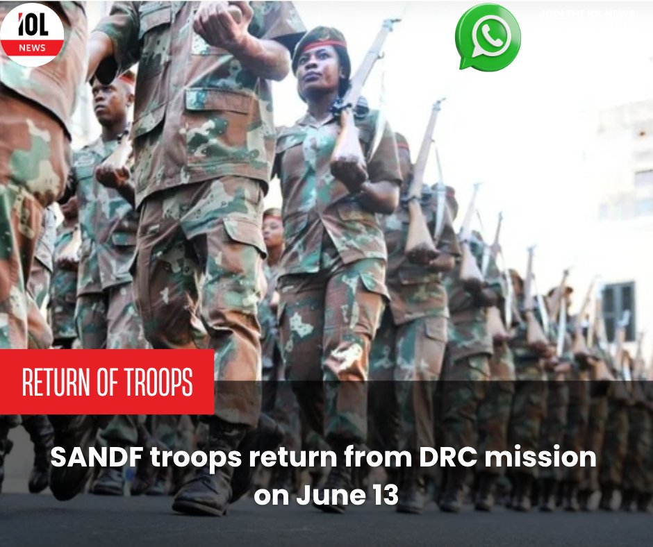 SANDF Troops to Return from Eastern DRC After Ceasefire with M23 Rebels, Landing at Bloemspruit ...