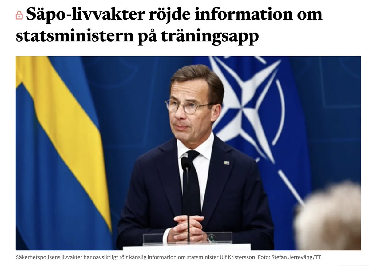 Säpo Bodyguards Reveal Swedish PM’s Location via Strava Data | DeepNewz ...