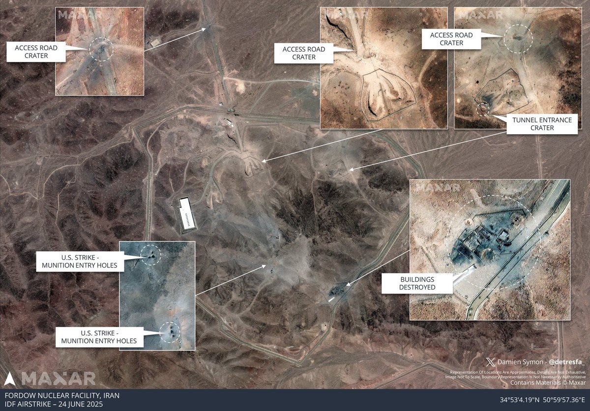 Satellite Images Reveal Damage to Iran’s Fordow, Natanz, and Isfahan ...