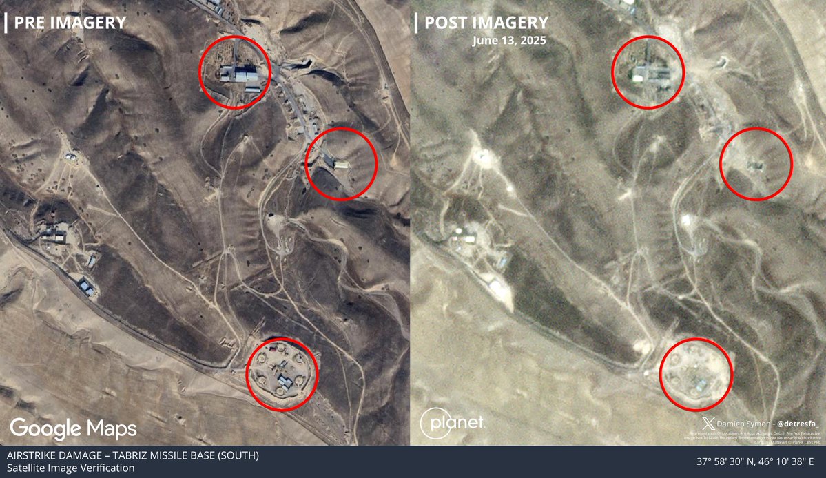 Satellite Images Reveal Heavy Damage at Iranian Missile Bases After ...