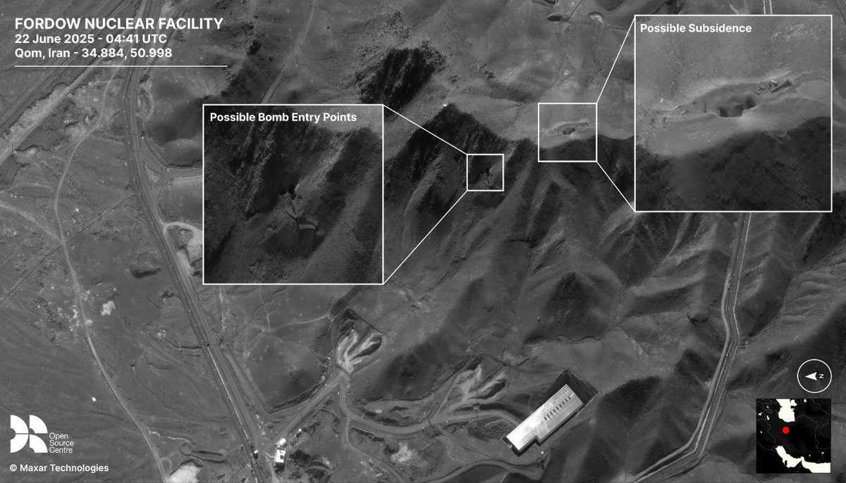 Satellite Images Show Fordow Nuclear Site Damaged After U.S. Bunker ...