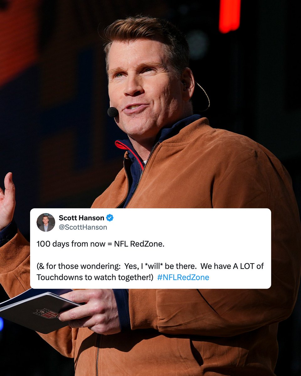 Scott Hanson Returns for 17th Season as NFL RedZone Host, 100 Days ...