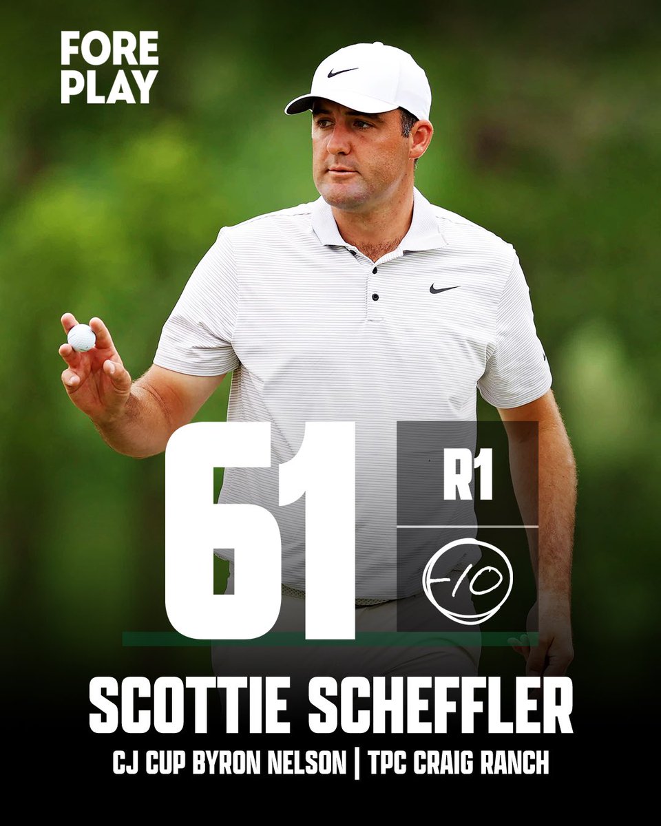 Scottie Scheffler's 10-Under 61 Leads CJ Cup Byron Nelson, Cameron ...