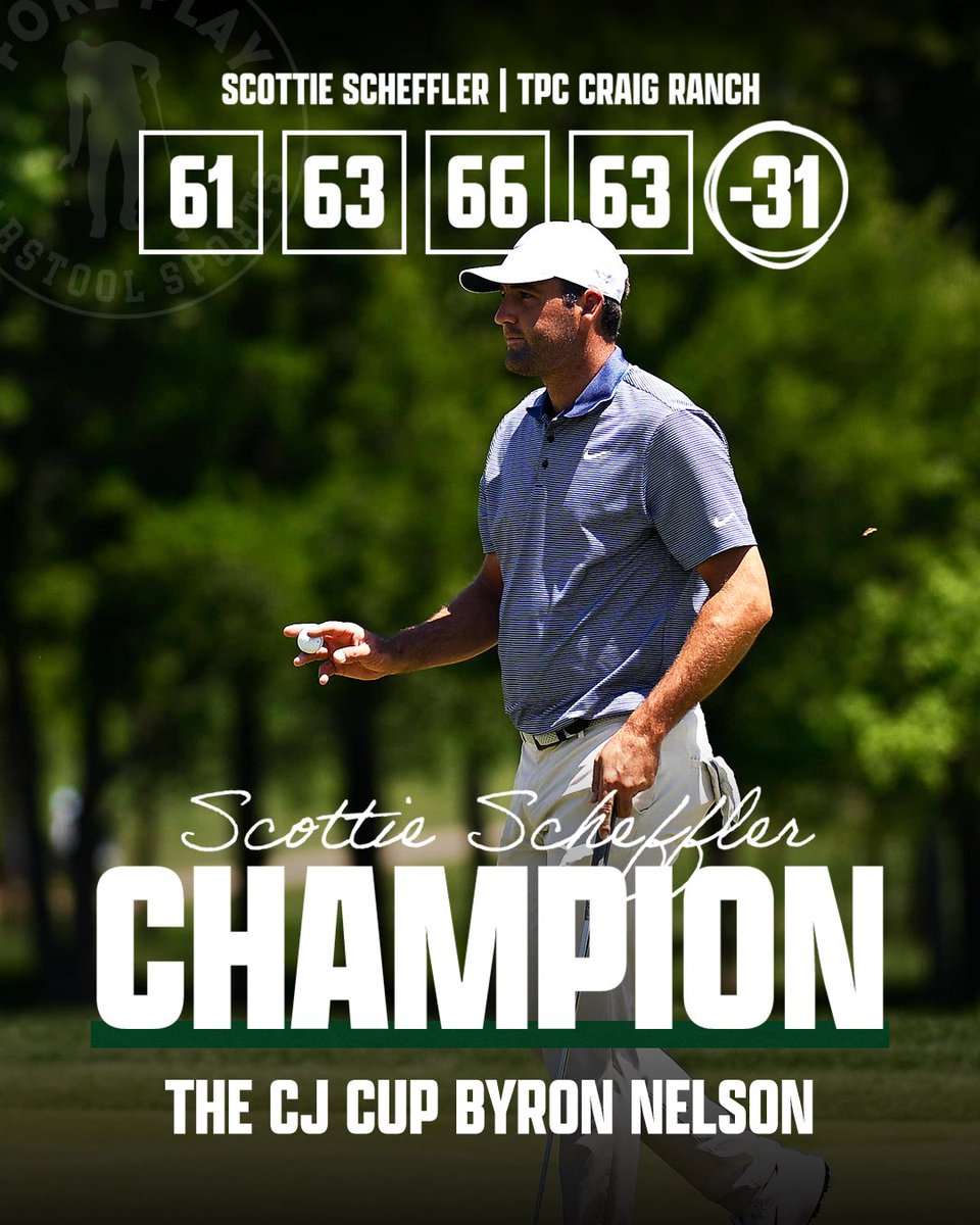 Scottie Scheffler Wins CJ Cup Byron Nelson by 8 Shots, Ties PGA Tour Record at 31-Under Par in ...