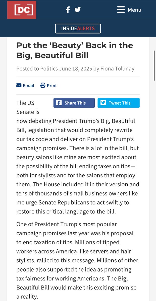 Senate Debates Big Beautiful Bill on Tip Tax Relief for Beauty Workers ...