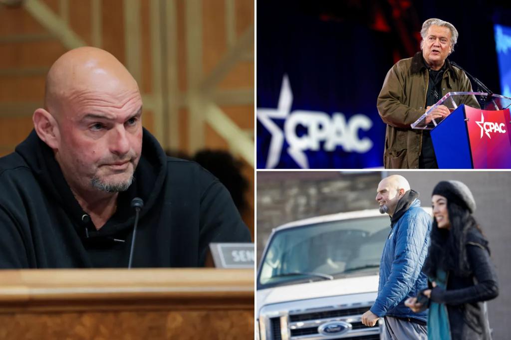 Senator John Fetterman Dines With Steve Bannon at MAGA Venue on Wedding ...