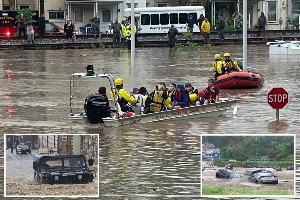 Severe Flooding in Western Maryland: 200 Rescued from School, Jordan ...
