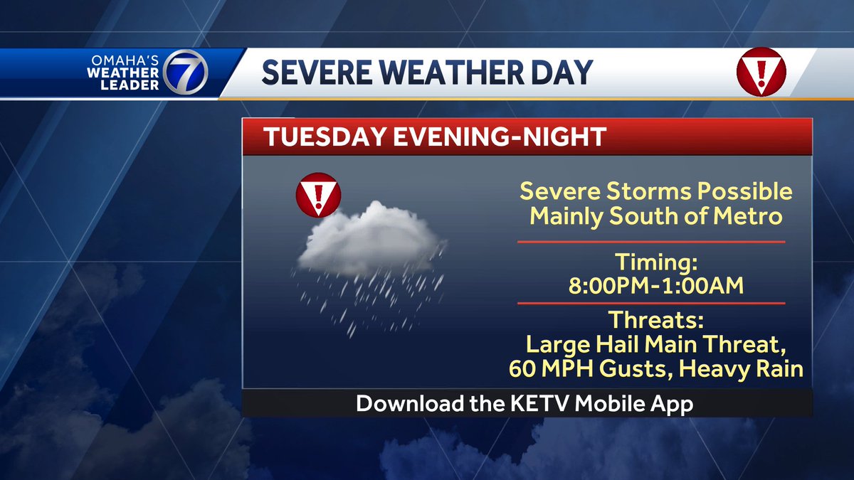 Severe Storms Expected Tuesday Evening with Hail, Wind Gusts Over 60 ...