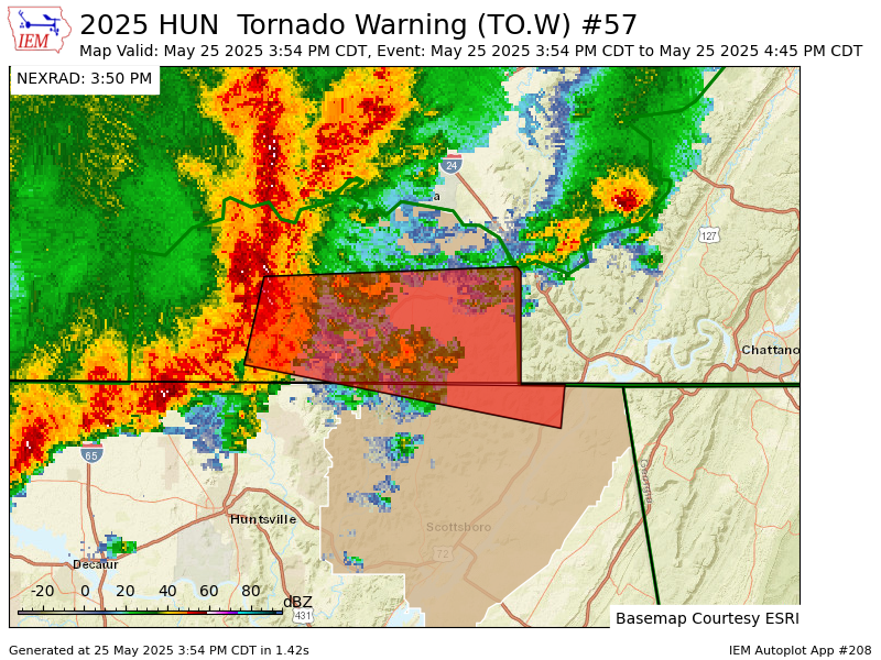 Severe Thunderstorm and Tornado Warnings With 50 MPH Winds and Small Hail Issued Across Multiple ...