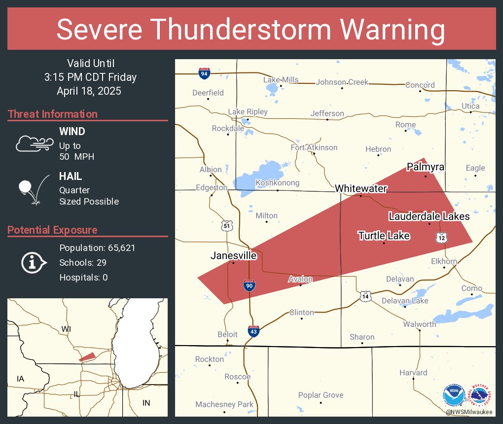 Severe Thunderstorms With 2.75-Inch Hail, 75 MPH Winds Impact Multiple ...