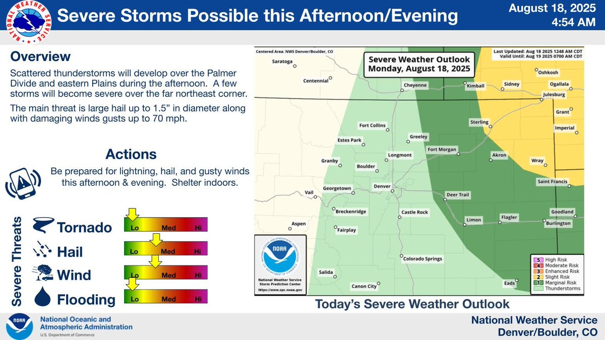 Severe Thunderstorms With 70 MPH Winds, Golf Ball Hail, and Flood Watch ...