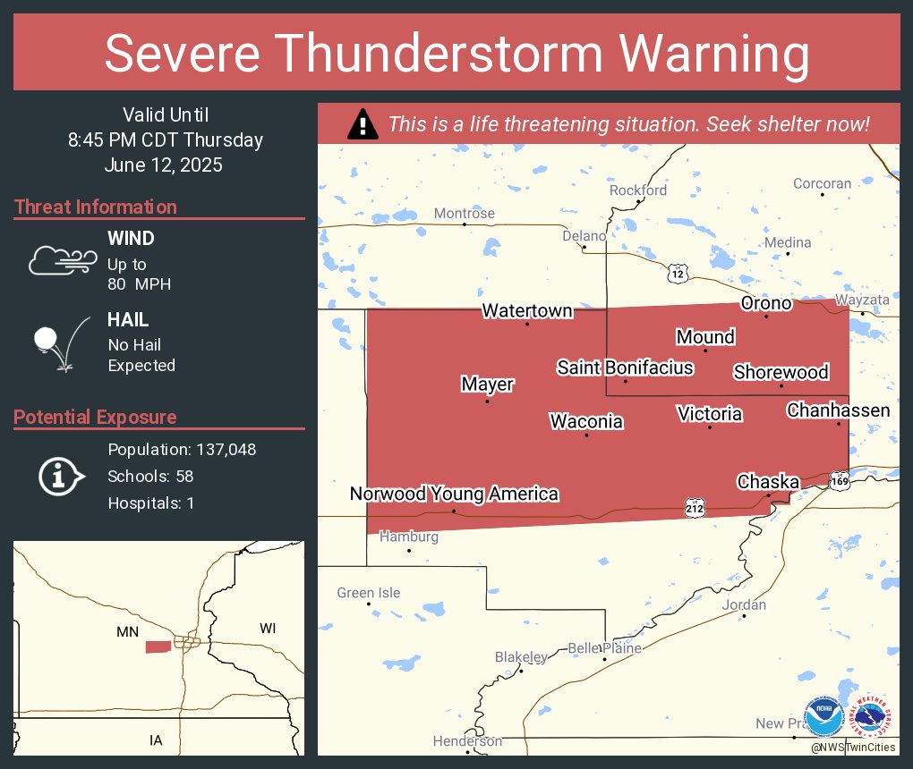 Severe Thunderstorms With 90 MPH Winds Cause Tree Damage Across Multiple Minnesota Towns ...