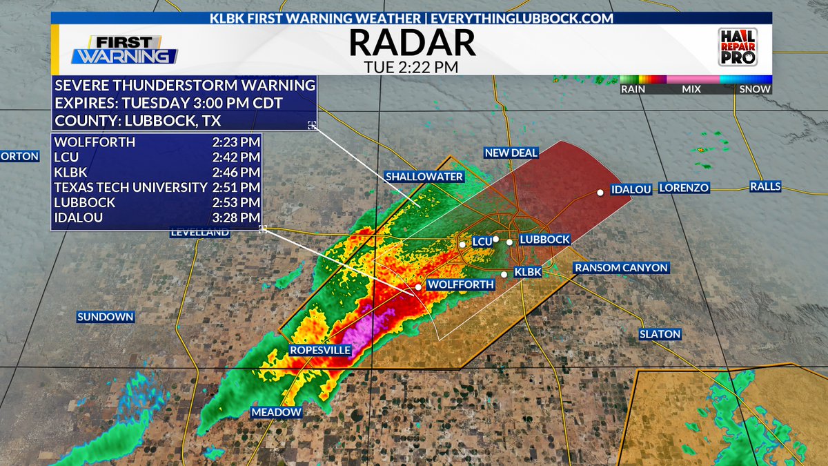 Severe Thunderstorms in Lubbock Area Bring 80 MPH Winds, 2.5-Inch Hail ...