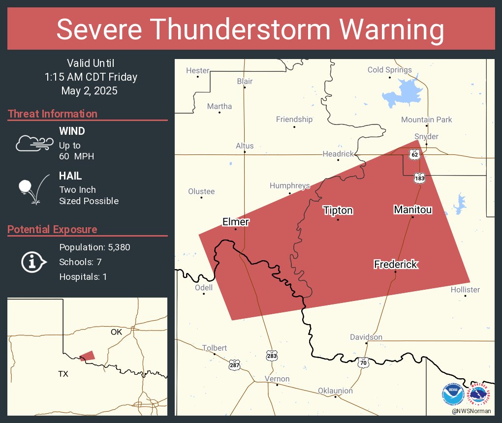 Severe Thunderstorms With Tennis-Ball Hail, 70 mph Winds, Tornadoes ...