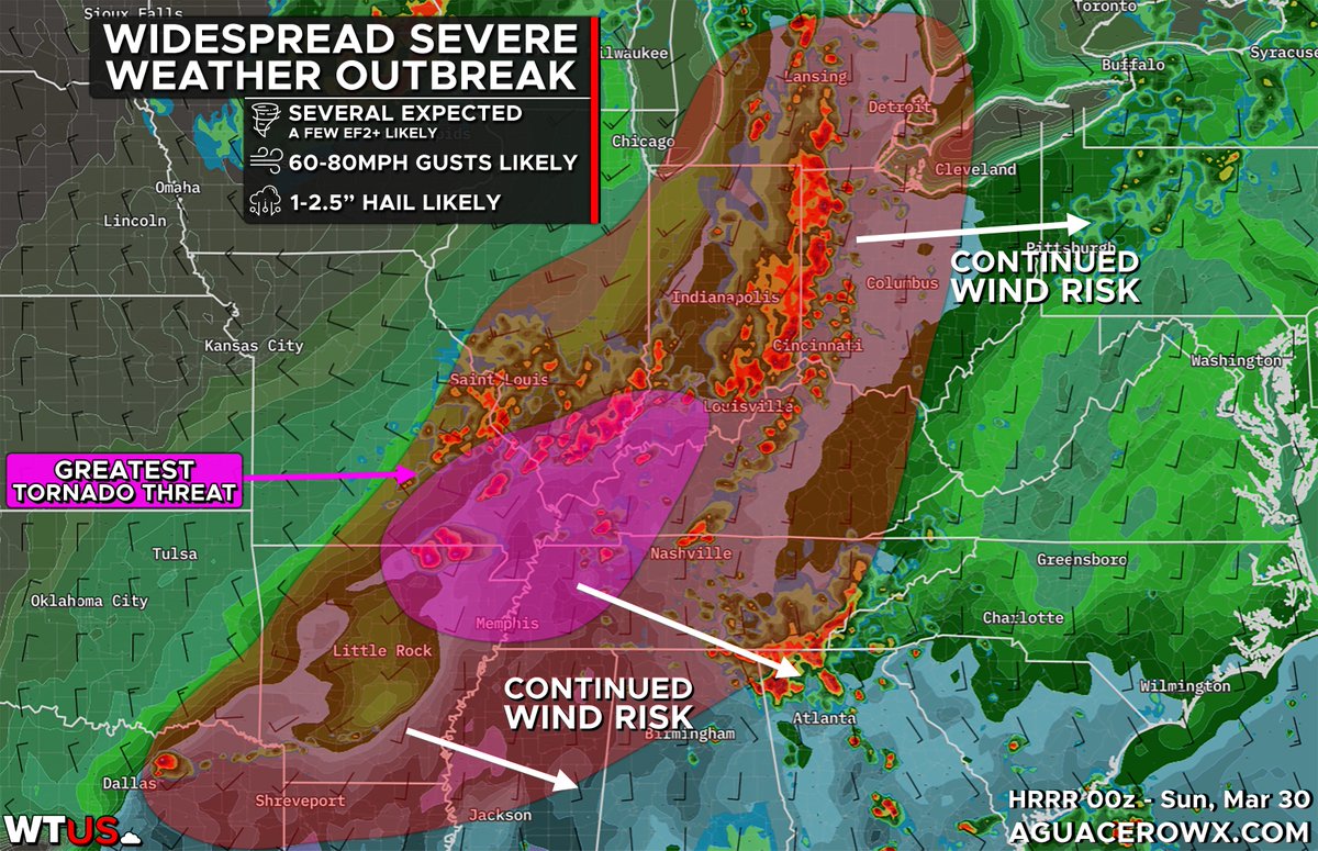 Severe Weather Outbreak: 109 Million at Risk as Tornadoes and Hail Threaten Southeast and ...