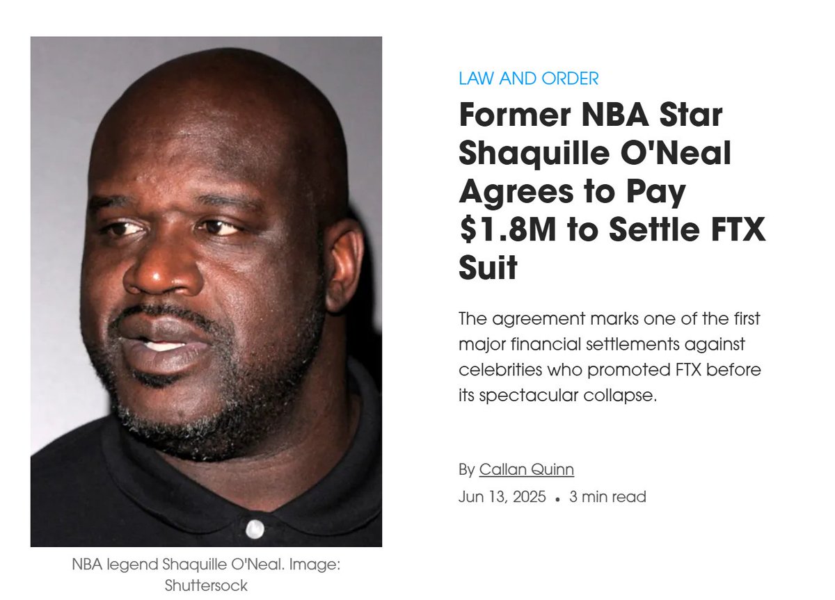 Shaquille O'Neal to Pay $1.8 Million to Settle FTX Lawsuit Over ...