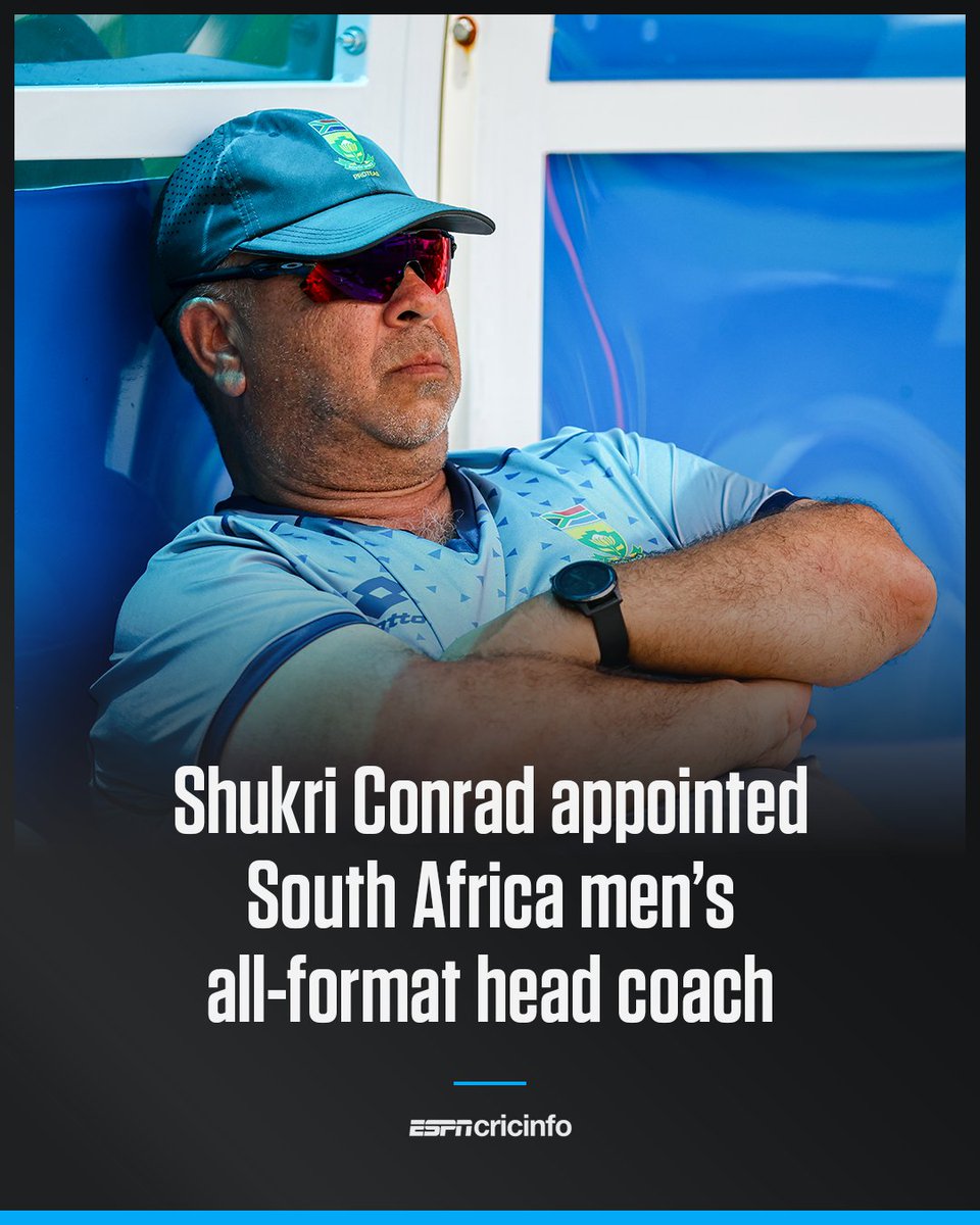 Shukri Conrad Succeeds Rob Walter as South Africa's All-Format Cricket ...