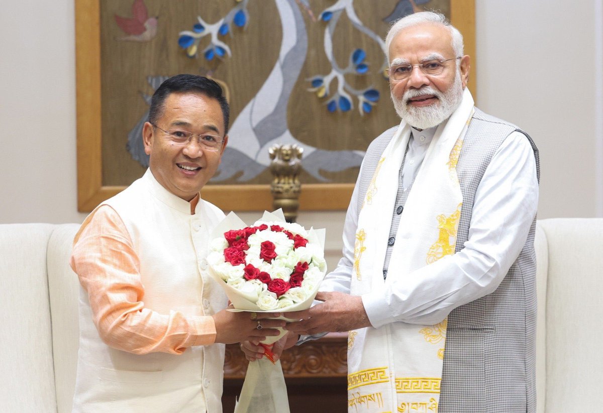 Sikkim Chief Minister Prem Singh Tamang Meets Prime Minister Modi ...