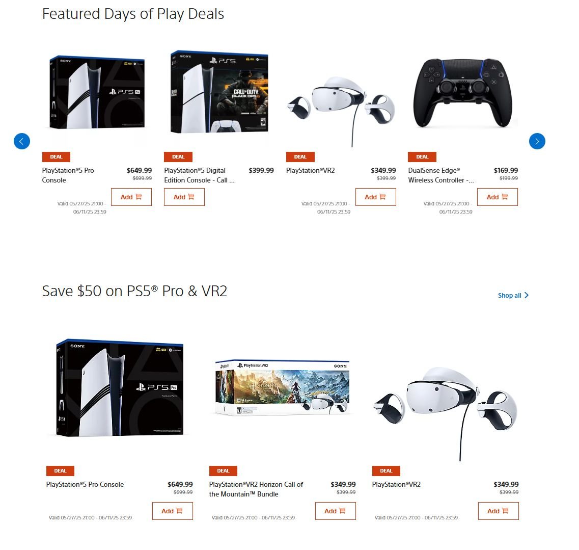 Sony Launches PlayStation Days of Play 2025 Sale With PS5 Pro Price Cut ...