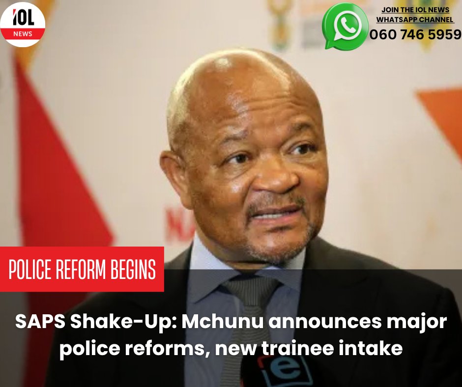 South African Police Minister Senzo Mchunu Unveils Overhaul, 5,500 New ...