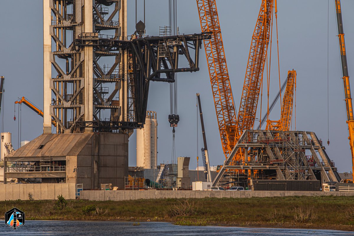 SpaceX Installs Orbital Launch Mount Legs at Starbase as NASA Stacks ...