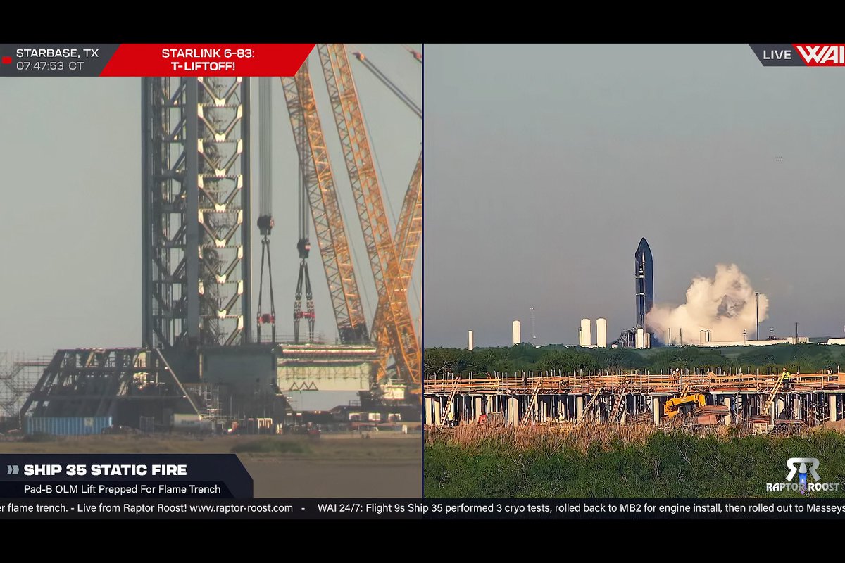 SpaceX Lifts Orbital Launch Mount for Pad B with LR11000 Cranes as ...