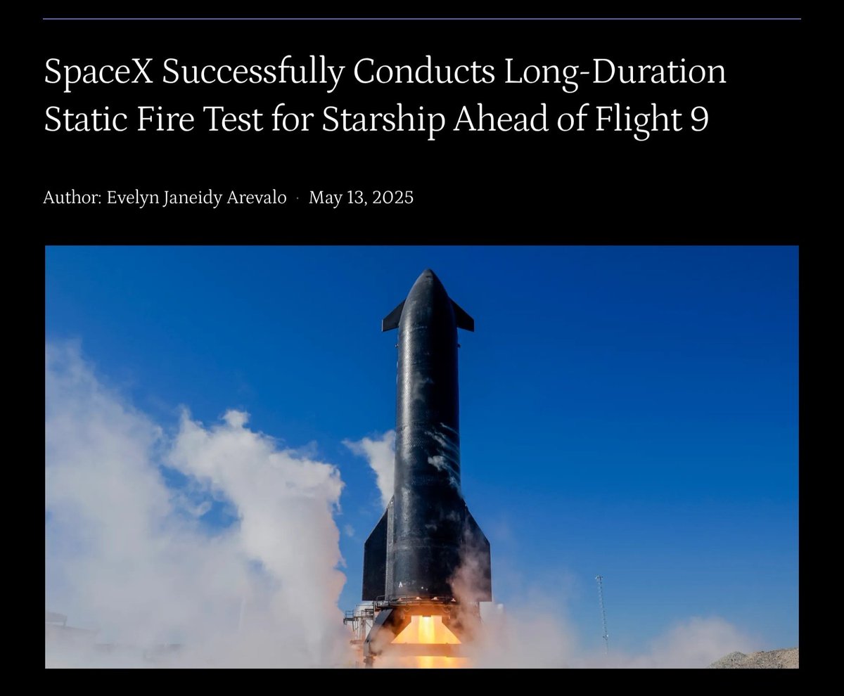 SpaceX Prepares Starship Flight 9 Launch at Starbase After Raptor ...