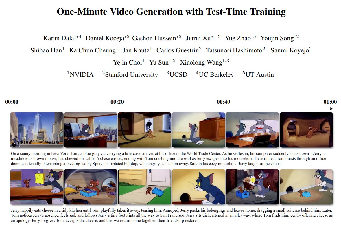 Stanford and NVIDIA Unveil TTT-MLP AI for One-Minute Tom & Jerry ...